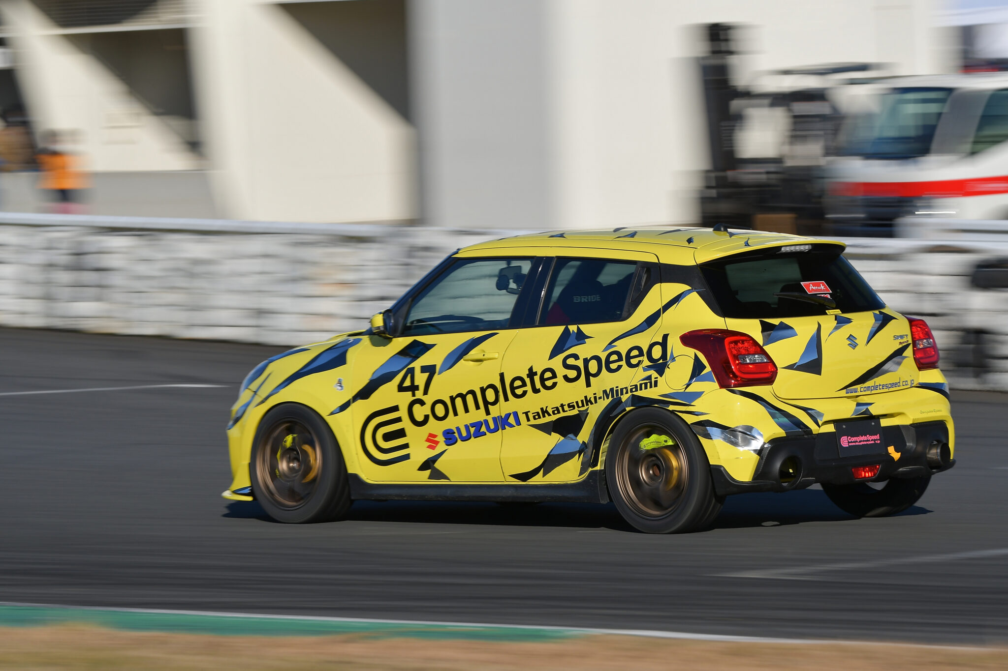 SUZUKI 高槻南 コンプリートスピード ZC33S スイフトスポーツ「オリジナルパーツで構成し、開発中のF6POTキャリパーも装着」REVSPEED筑波スーパーバトル2022 - REVSPEED