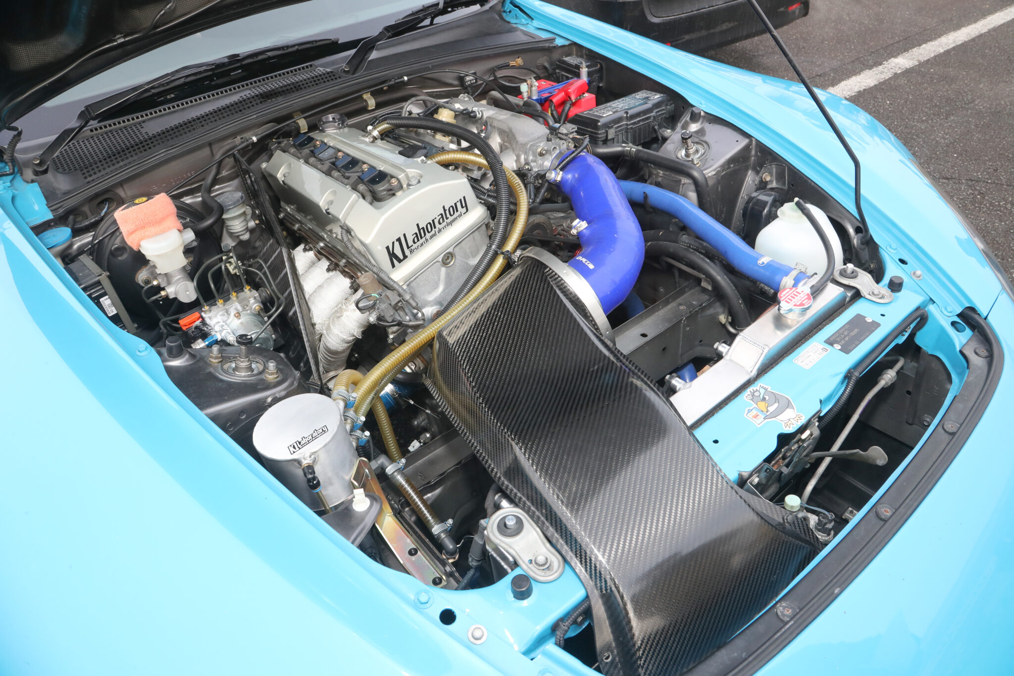 K1ラボラトリー AP1 S2000「エアコンなどを装備する2.2ℓエンジンLINK制御仕様」REVSPEED筑波スーパーバトル2022 - REVSPEED